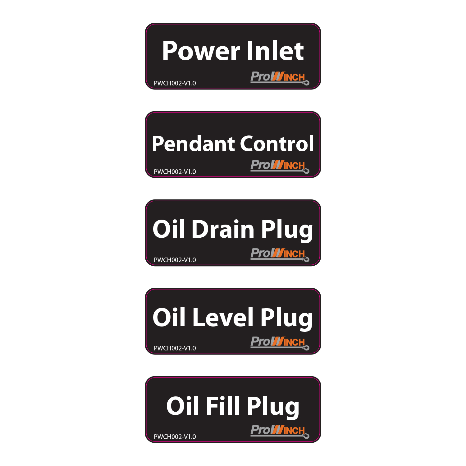 CHAIN HOIST Oil, Power and control Plugs 1.61in x 0.59in V1.0 ...
